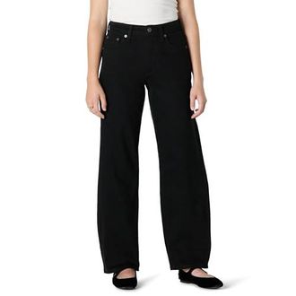 Amazon Essentials Jean Jambes Ballons, Taille Haute Femme, Noir, 46