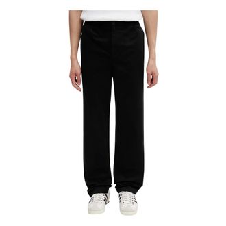 Lacoste Pantalon Chino Coton Serg&eacute; Coupe R&eacute;guli&egrave;re - Homme - Pantalons - Noir - Taille: M