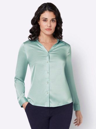 Cr&eacute;ation L Klassische Bluse Satinbluse