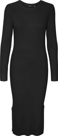 Vero Moda VMGLORY Rib LS O-Neck Calf Dress GA NOOS