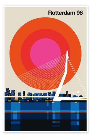 Posterlounge Rotterdam 96 Poster von Bo Lundberg 40 x 60 cm Orange Wandbilder Wanddeko