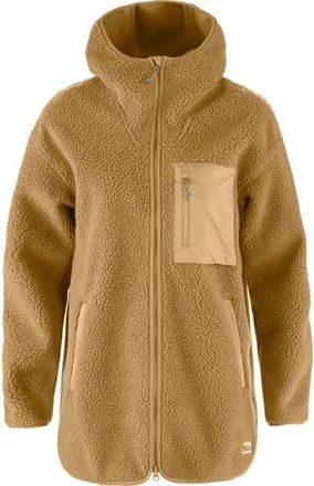Fj&auml;llr&auml;ven Vardag Pile Fleece Long W Jacket, Buckwheat Brown, S Femme