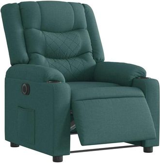 vidaXL Relaxsessel Elektrisch Dunkelgr&uuml;n Stoff Vidaxl