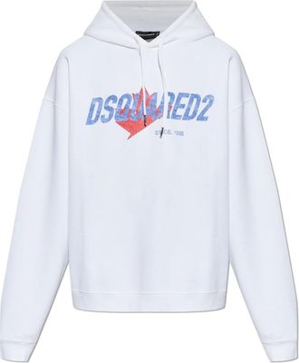 Dsquared2 Homme, Sweatshirts et sweats &agrave; capuche, Blanc, Taille: 2XL SweaT-shirt avec imprim&eacute;