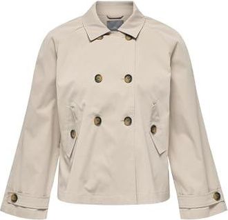 Only Carmakoma Carapril Life Short Trenchcoat OTW Noos Trench Court, Beige, L Femmes