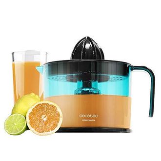 Cecotec EssentialVita Adjust Black 40 W Entsafter mit einstellbarem Zellstofffilter, zwei abnehmbaren Kegeln unterschiedlicher Größe, tropffreier Düse und spü