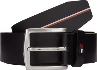 Tommy Hilfiger Herren Gürtel Denton 3,5 cm Ledergürtel, Schwarz (Black), 100 cm