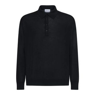 D4.0 Feinstrick-Poloshirt - - Knitwear - Herren - Schwarzk - 3XL