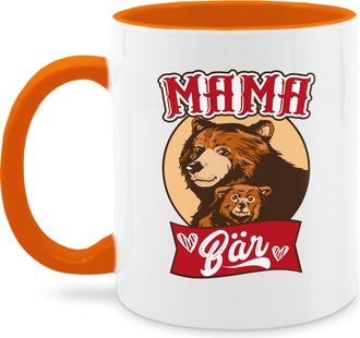 Shirtracer Tasse Tassen 325ml - Mama Bär - 325 ml - Orange - muttertagstasse mum kaffeetasse moms cup mütter häferl geschenke für mutter muttertag mug muttertags