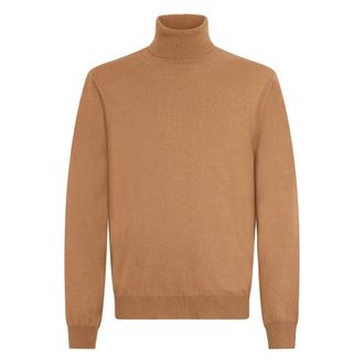 Malo Homme, Pulls, Brun, Taille: L Cashmere Turtleneck Sweater