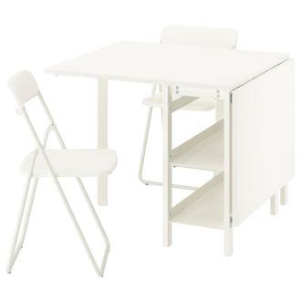 IKEA VIHALS / VIHALS Tisch und 2 Klappst&uuml;hle