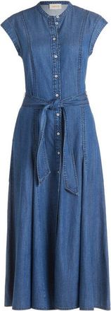 Cartoon Jeanskleid Damen mit Eingrifftaschen