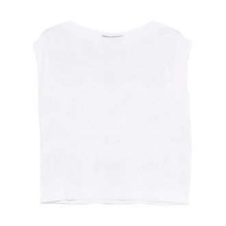 D.exterior Femme, Tops, Blanc, Taille: 42 FR Gilet sans Manches en Maille