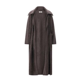 Sminfinity Langer Strickmantel - - Coats - Damen - Braun - M/L