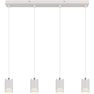 Globo Lighting Suspension lampe de table à manger lampe suspendue blanc chrome lampe de salon h 120 cm