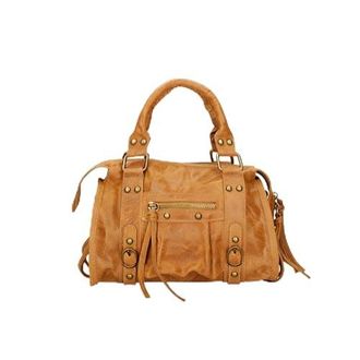Gave Lux Sac &agrave; bandouli&egrave;re pour femme. Produit artisanal. Mat&eacute;riau ext&eacute;rieur : cuir v&eacute;ritable. Fabriqu&eacute; en Italie. GLX220609123FBG. 25 x 15 x 10 cm, cognac, 15
