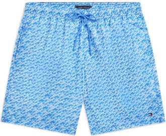 Tommy Hilfiger Schnelltrocknende Badeshorts mit Monogramm-Print in