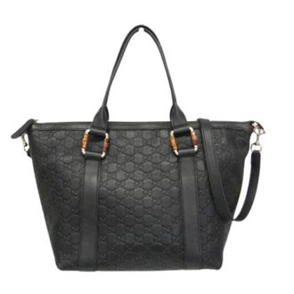 Gucci Pre-owned Guccissima 339548 Sac Cabas d&Eacute;paule - Femme - Pre-owned - Noir - Taille: ONE Size