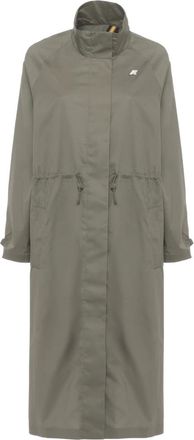 K-Way Femme, Manteaux, Vert, Taille: 38 FR Imperm&eacute;able en coton