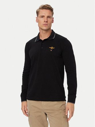 Aeronautica Aeronautica Militare Poloshirt 262PO1653UP00082 Schwarz Regular Fit