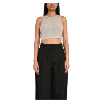 Patrizia Pepe Femme, Tops, Beige, Taille: 40 FR Top sans manches