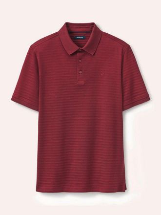 Walbusch Poloshirt Herren Strukturiertes Kurzarm Shirt aus Baumwolle Merzerisierte Baumwolle, Jacquard-Streifen, atmungsaktiv, pflegeleicht