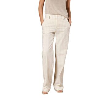 Mason's Goldene Linie Gestreifte Chino Hose - - Trousers - Damen - Wei&szlig; - M