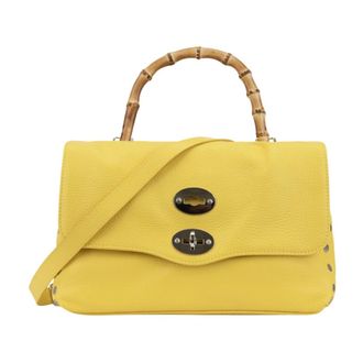 Zanellato Strukturierte Leder Damen Schultertasche - - Bags - Damen - Gelb - ONE SIZE