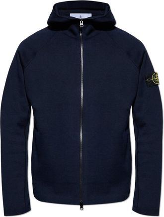 Stone Island Homme, Pulls, Bleu, Taille: XL Hooded Cardigan