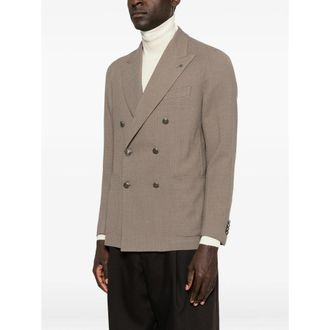 Tagliatore Double-Breasted Tailored Blazer - Gray