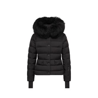 Moncler Moncler Armoniques Hooded Shearling-trimmed Down Ski Jacket, Women, Black, Size: 00