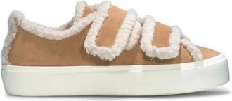 INUIKII Femme, Chaussures, Beige, Taille: 40 EU Shearling Low Velcro