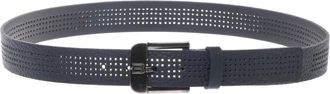 Baldinini Homme, Accessoires, Bleu, Taille: 120 CM Perforated Tumbled Leather Belt