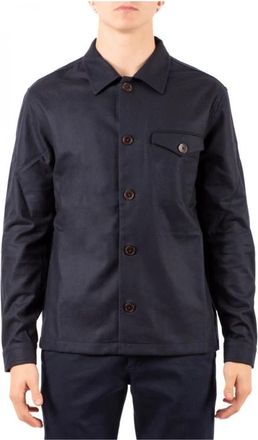Hindustrie Homme, Vestes, Bleu, Taille: S Blusa