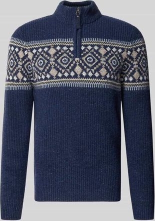 Ragman Regular Fit Norwegerpullover mit Troyer-Kragen
