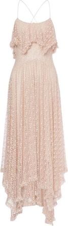 Philosophy di Lorenzo Serafini Femme, Robes, Rose, Taille: 38 FR Robe Longuette en Dentelle