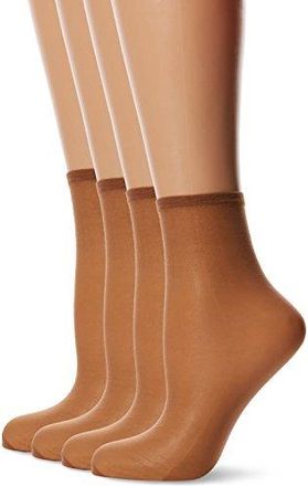 Dim Socquette Beauty résist 3+1 Gtt Socquettes Femme 20 DEN Beige (Canelle) Taille unique (Taille fabricant: TU) 4lot de4