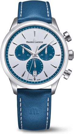 Maurice Lacroix 1975 Quartz Chronograph Silber/Blau 40MM Herrenuhr 751038-SS001-131-4