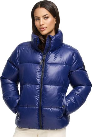 Marikoo Damen Winterjacke (S-3XL) - gesteppt, hochschlie&szlig;ender Kragen, leicht - N071 - Navy Gr&ouml;&szlig;e XXL - Gr.XXL
