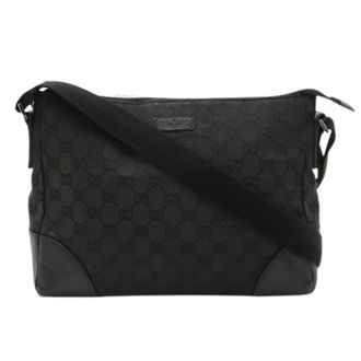 Gucci Sac bandouli&egrave;re GG Canvas Pre-owned - Femme - Pre-owned - Noir - Taille: ONE Size