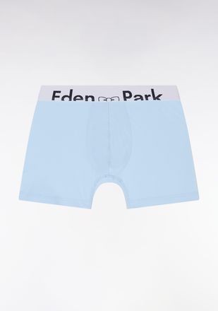 Eden Park Boxer En Jersey De Coton Stretch Ciel &Eacute;lastique Taille Blanc