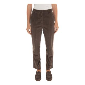 Max Mara Marruca Velvet Pants - Femme - Pantalons - Brun - Taille: 36 FR