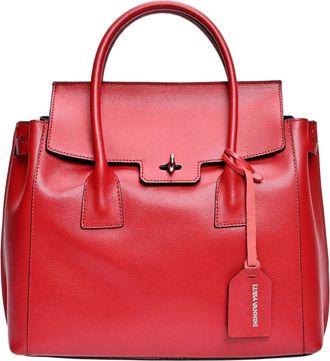 Luisa Vannini Rote Lederhandtasche