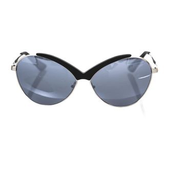 Frankie Morello Schwarze Metallische Schmetterlingssonnenbrille - - Accessories - Damen - Schwarzk - ONE SIZE