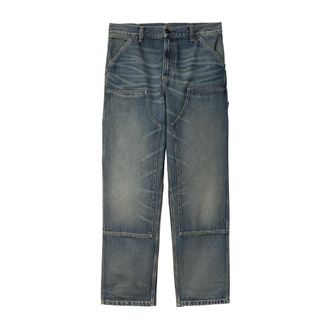Carhartt Work in Progress Homme, Jeans, Bleu, Taille: W30 Jean en Coton Bleu &agrave; Double Genou