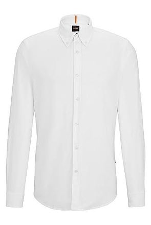 BOSS Hommes Rickert Chemise Regular Fit en Coton Oxford Biologique