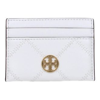 Tory Burch Porte-cartes Willa Slim - Femme - Accessoires - Blanc - Taille: ONE Size