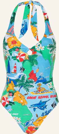 Seafolly Neckholder-Badeanzug Viva Vacation blau