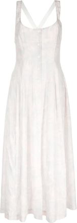 Philosophy di Lorenzo Serafini Femme, Robes, Blanc, Taille: 40 FR Printed Maxi Dress