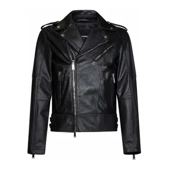 Dsquared2 Kiodo Lederjacke - - Jackets - Herren - Schwarzk - L